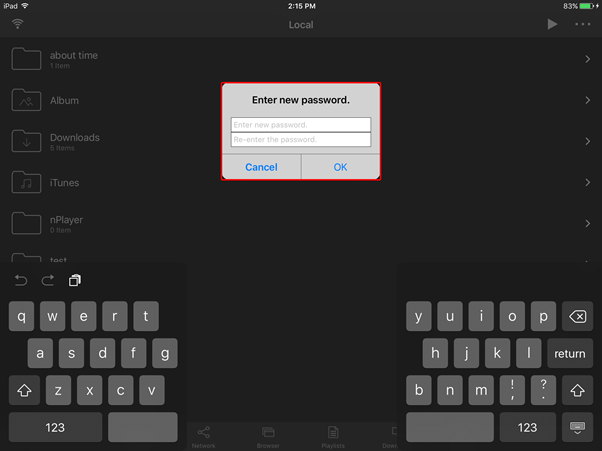 nPlayer Help | Lock Folder